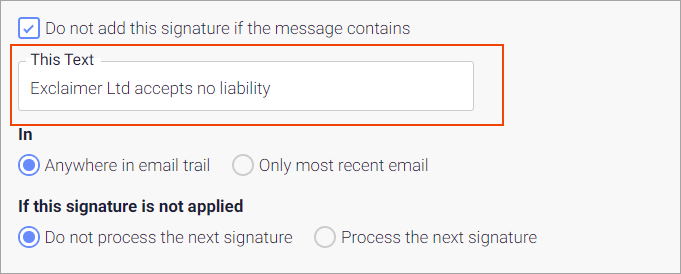 How to apply a signature to only the first message in an email chain – Exclaimer Knowledge Base
